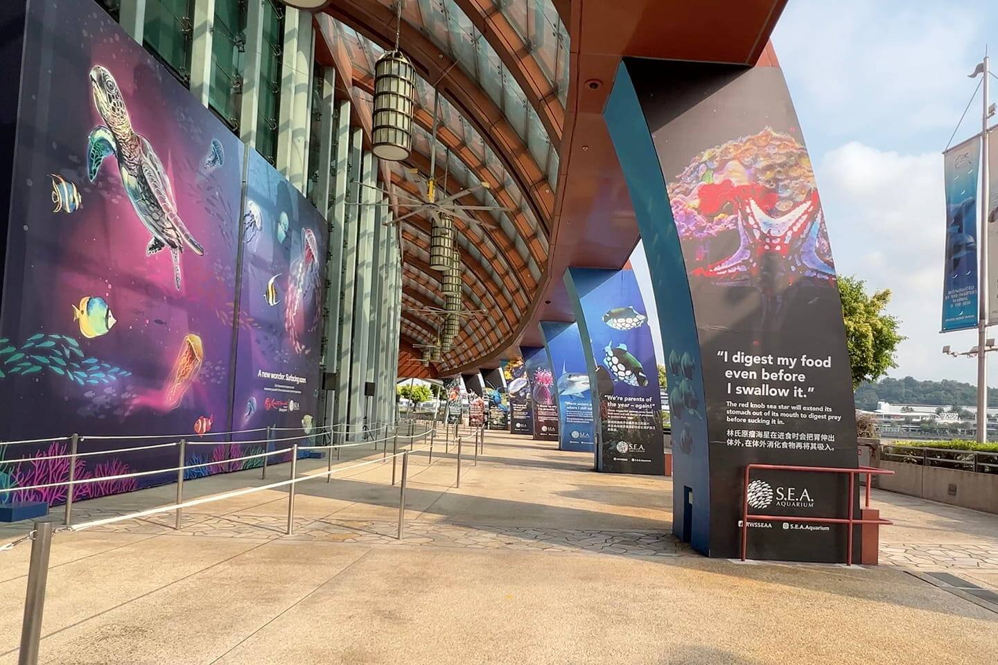 从单轨捷运站前往海豚园